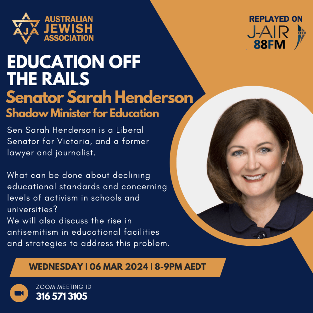 Education Off The Rails | Australian Jewish Association