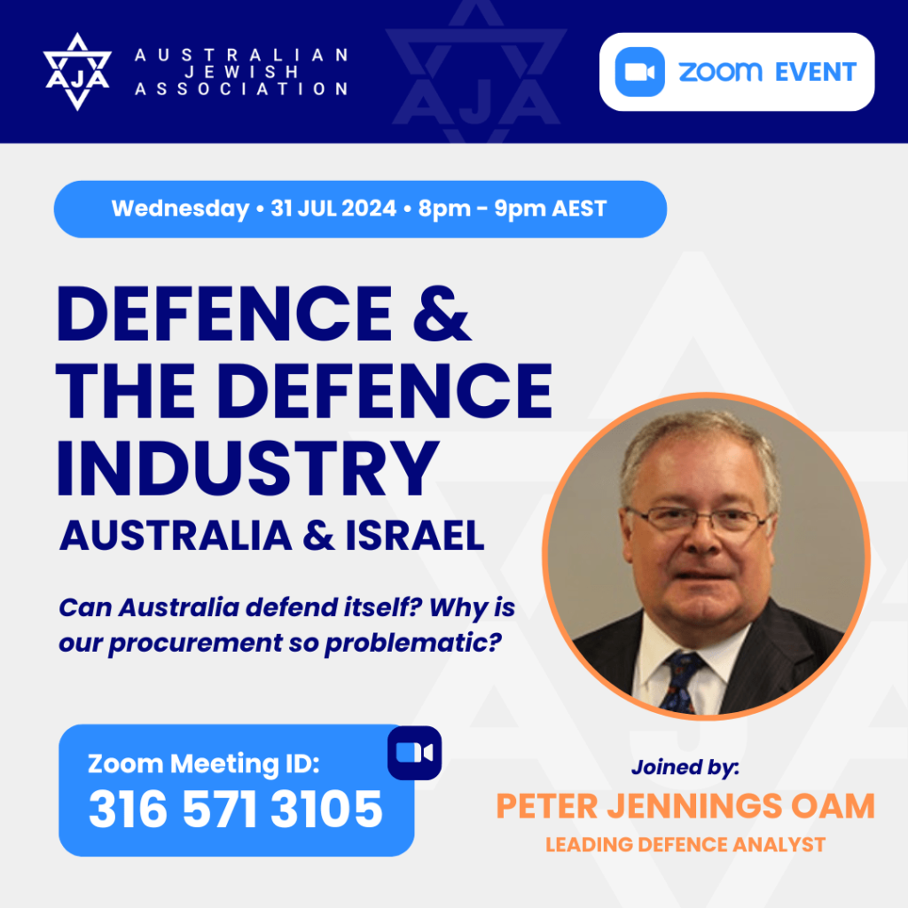 Defence & The Defence Industry | Australian Jewish Association